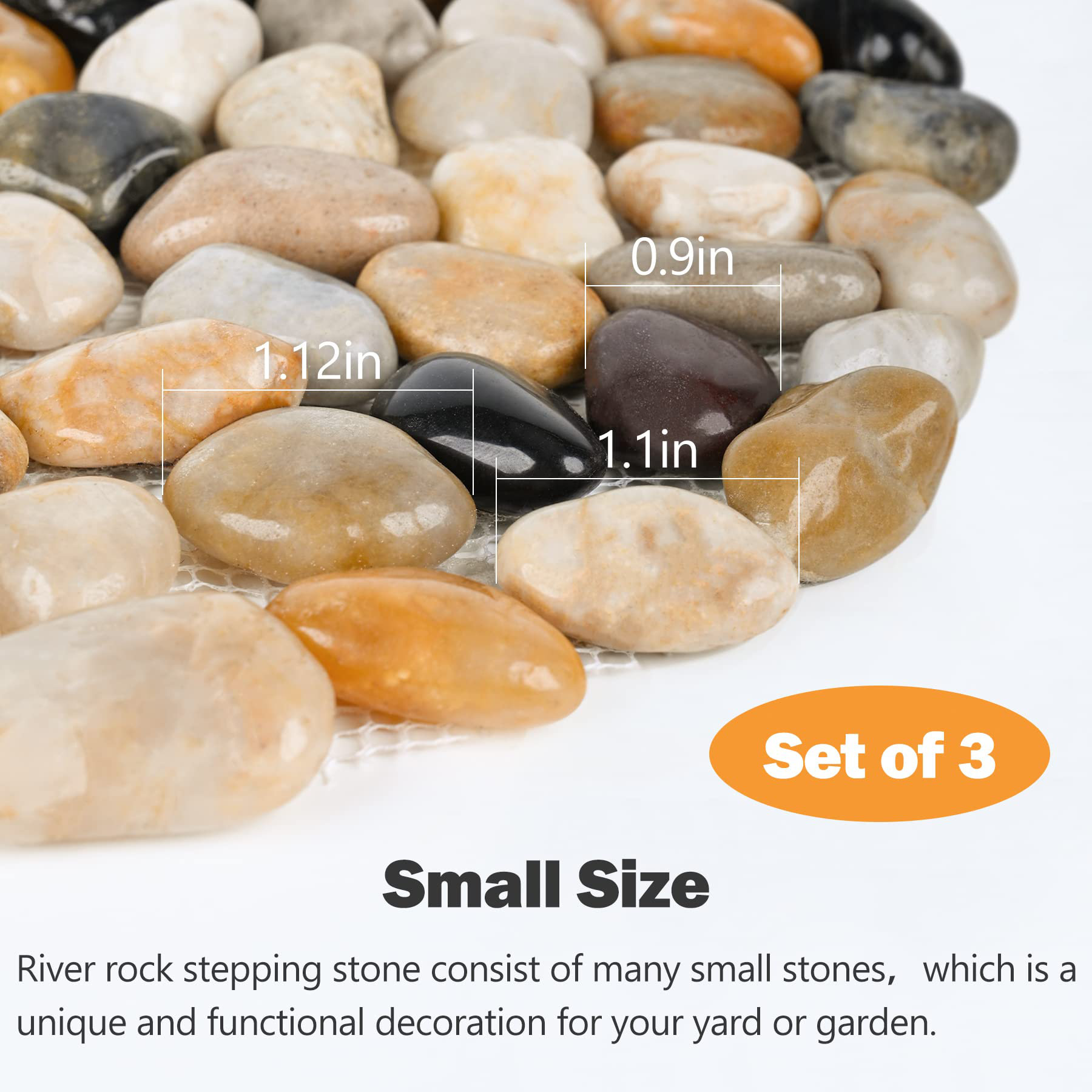 Arlmont & Co. River Rock Stepping Stones, | Wayfair