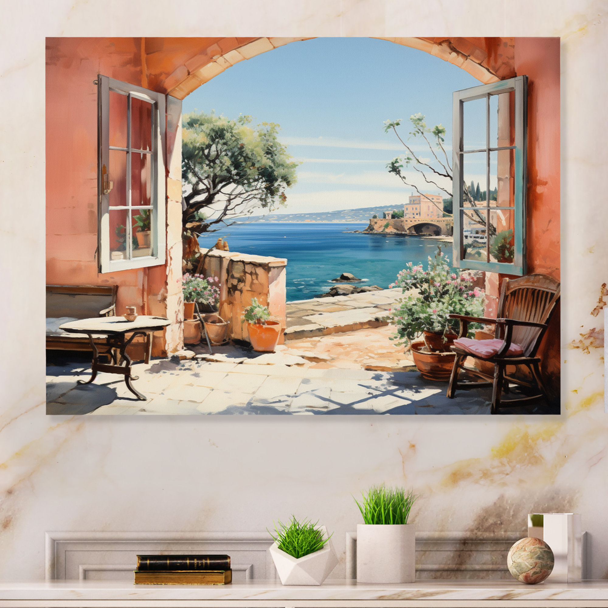 Highland Dunes La Dolce Creativita Beachside I - Italy Print on Metal ...