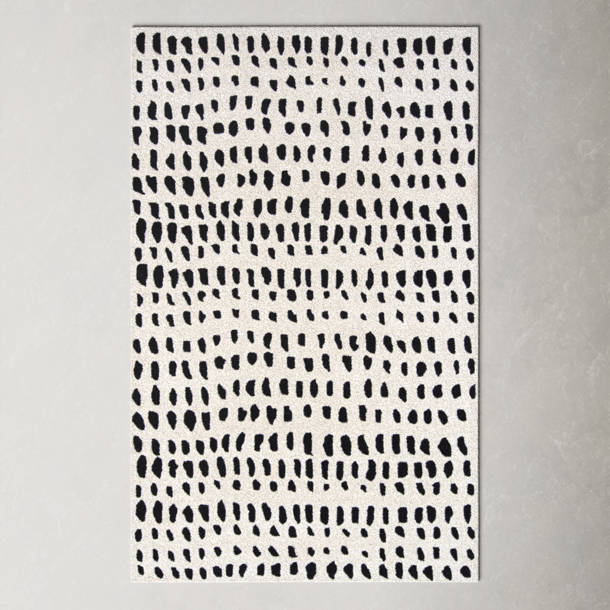 Balos Hand Tufted Black/Ivory Rug & Reviews | AllModern