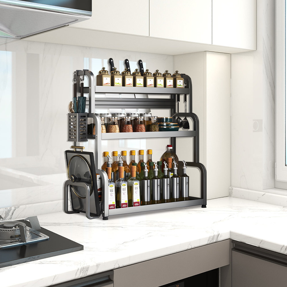 Prep & Savour Cabinet System Stainless Steel Spice Rack | Wayfair