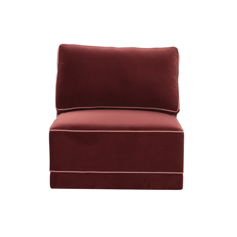 TOV Furniture Willow Berry Red Armless Chair | Wayfair