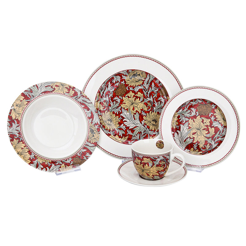 STP Goods Autumn Garden Fine China Dinnerware Set - Service for 4 ...