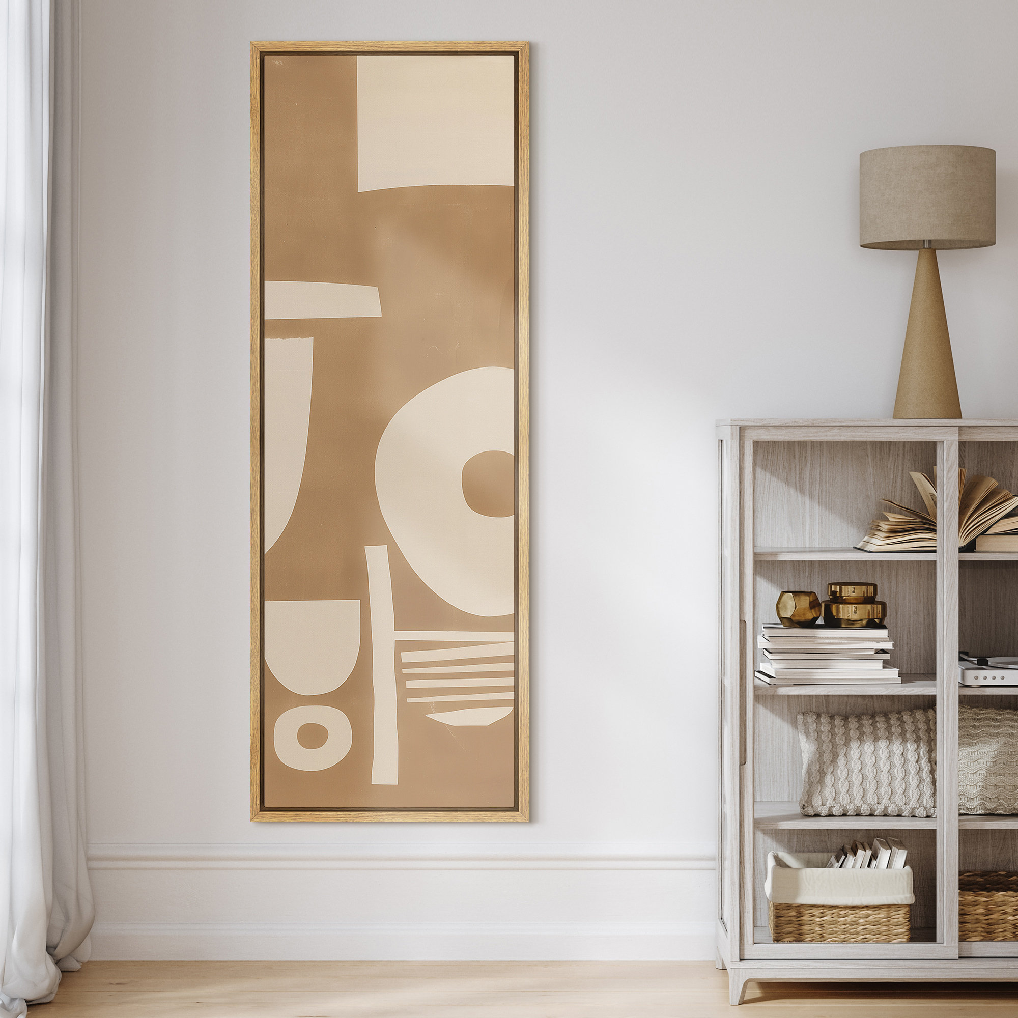 Latitude Run® Earthy Mid-Century Geometric Shapes in Neutral Tones ...