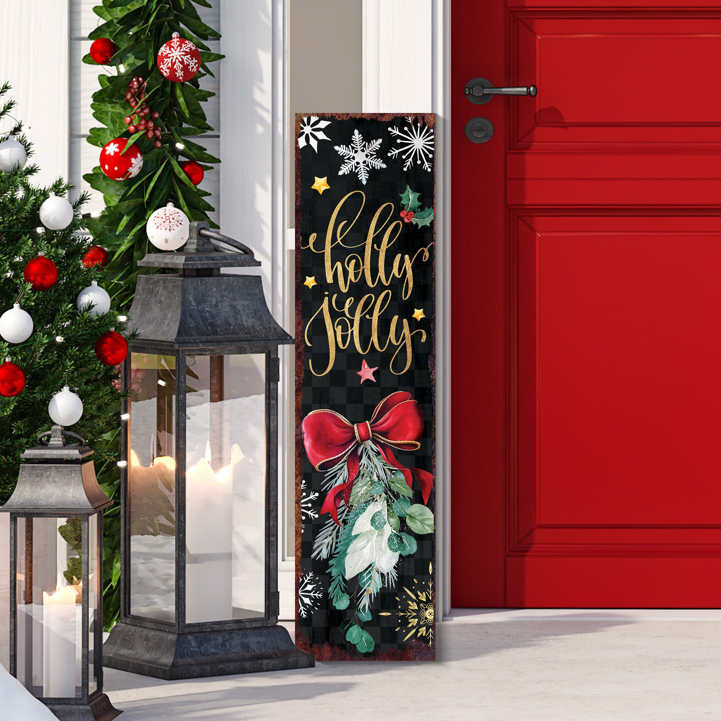 The Holiday Aisle® Holly Jolly Christmas Door Mural - Wayfair Canada