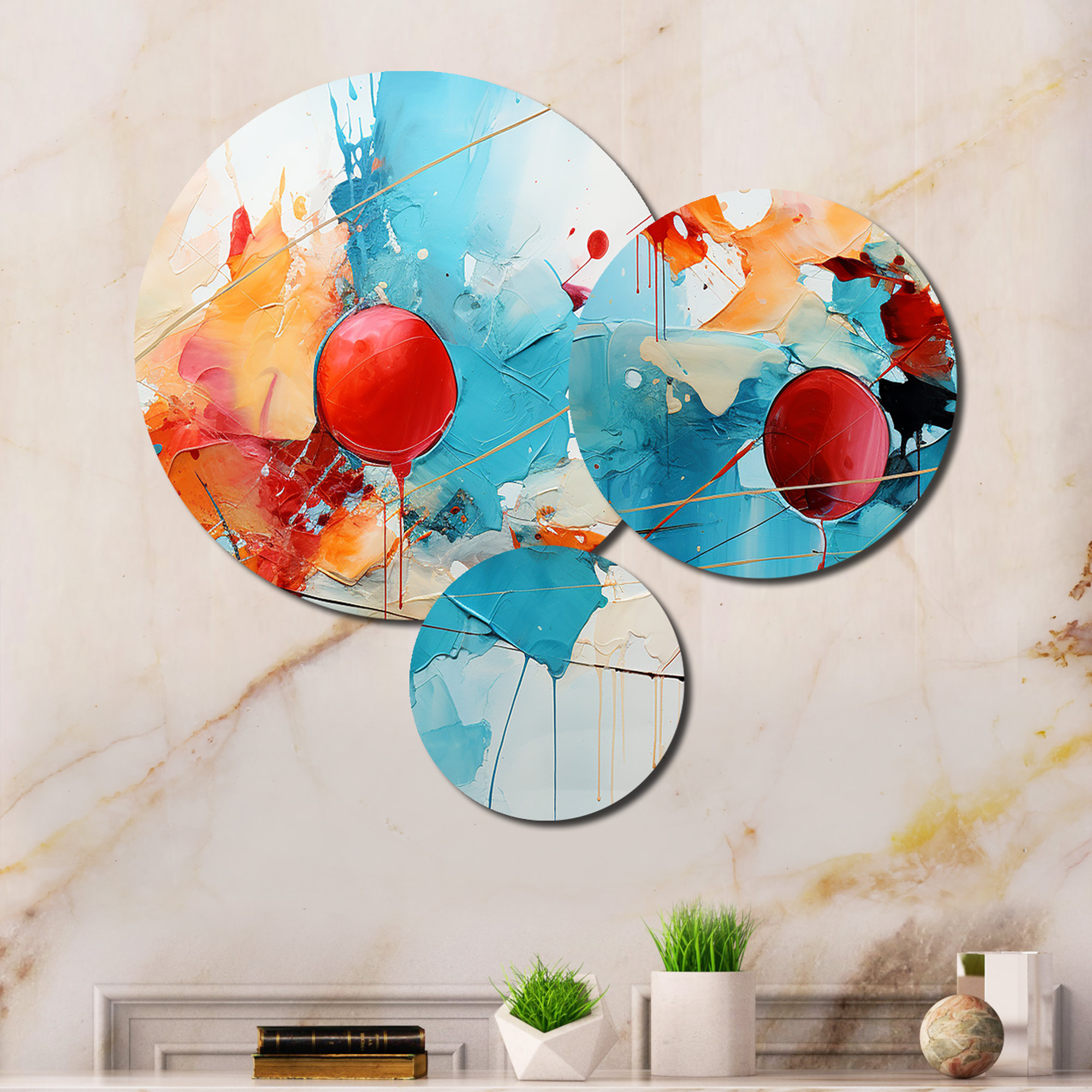 Ivy Bronx Collage Symphony II - Abstract Collages Metal Art Living Room ...