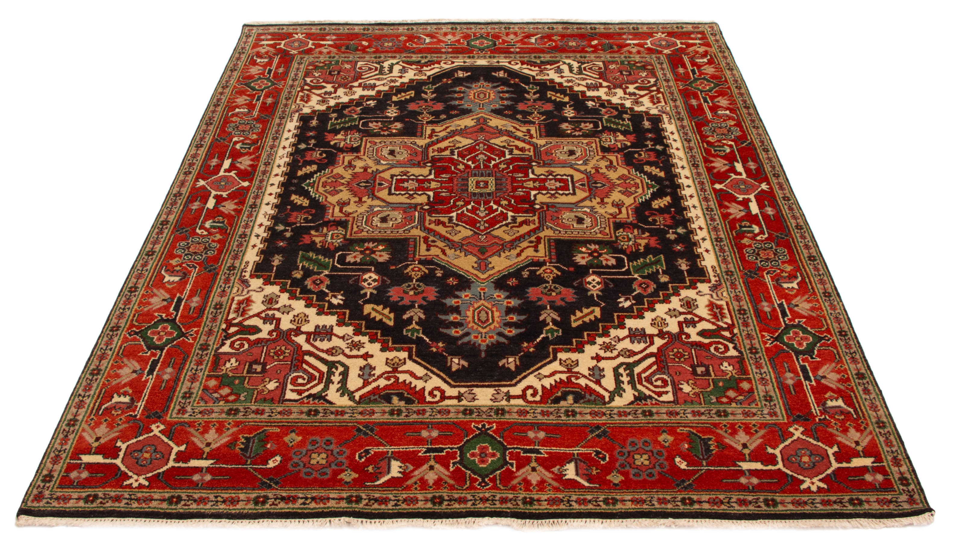 Bloomsbury Market Hand-knotted Serapi Heritage Dark Navy Wool Rug 7'10 ...