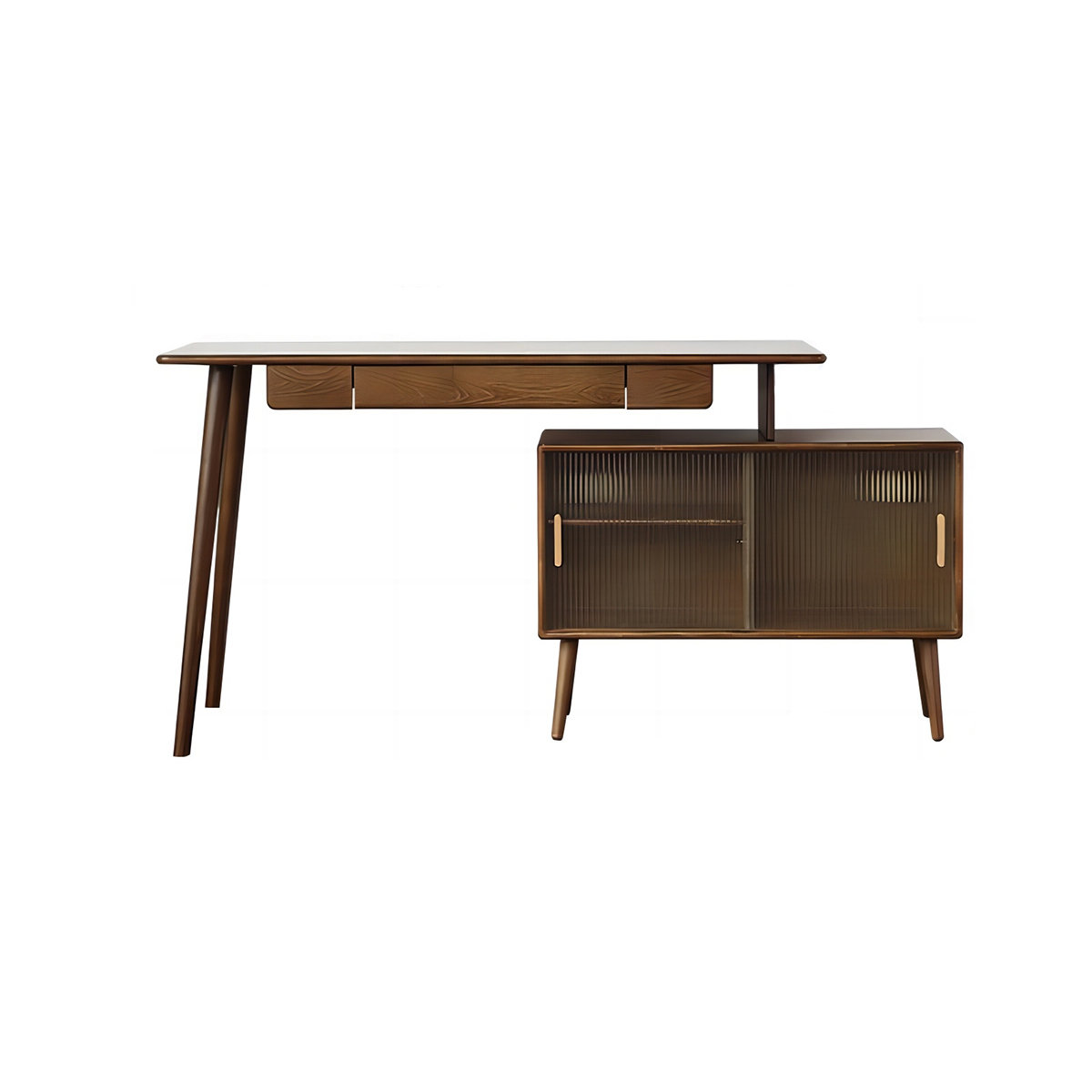 Corrigan Studio Solid Wood Desk with Cabinet - Wayfair Canada
