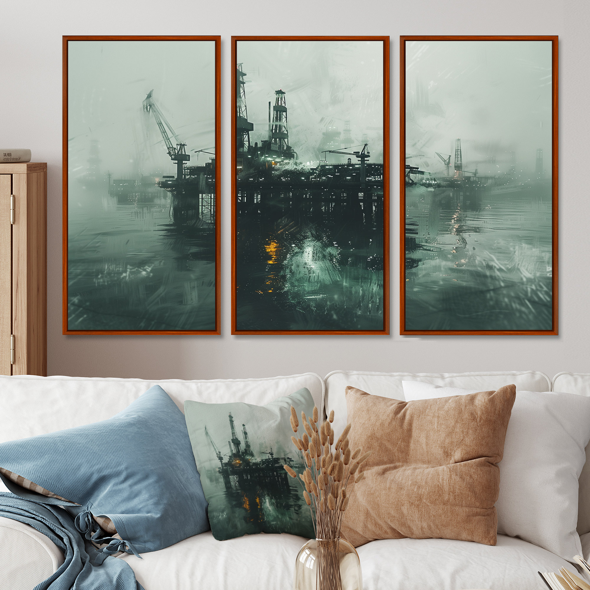 Trent Austin Design® Grey Green Winter Drilling Dynamics Oil Rig II ...