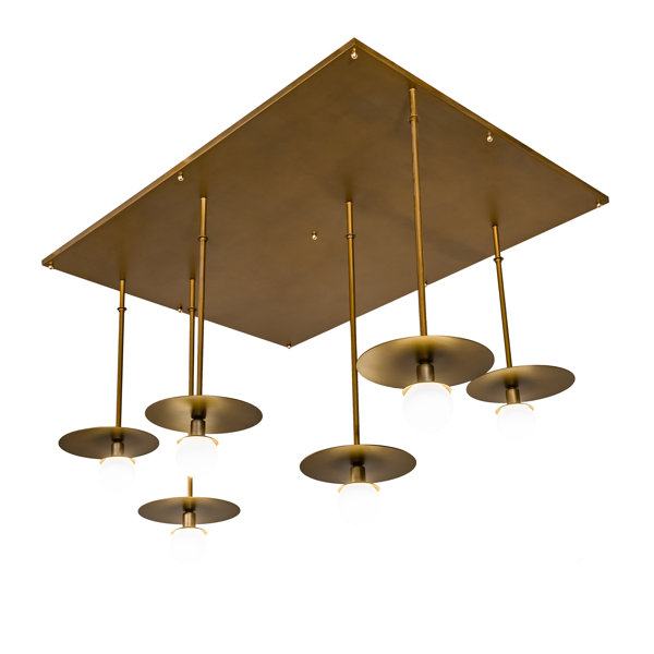 Everly Quinn 6 - Light Gold Matte Cluster Pendant - Wayfair Canada