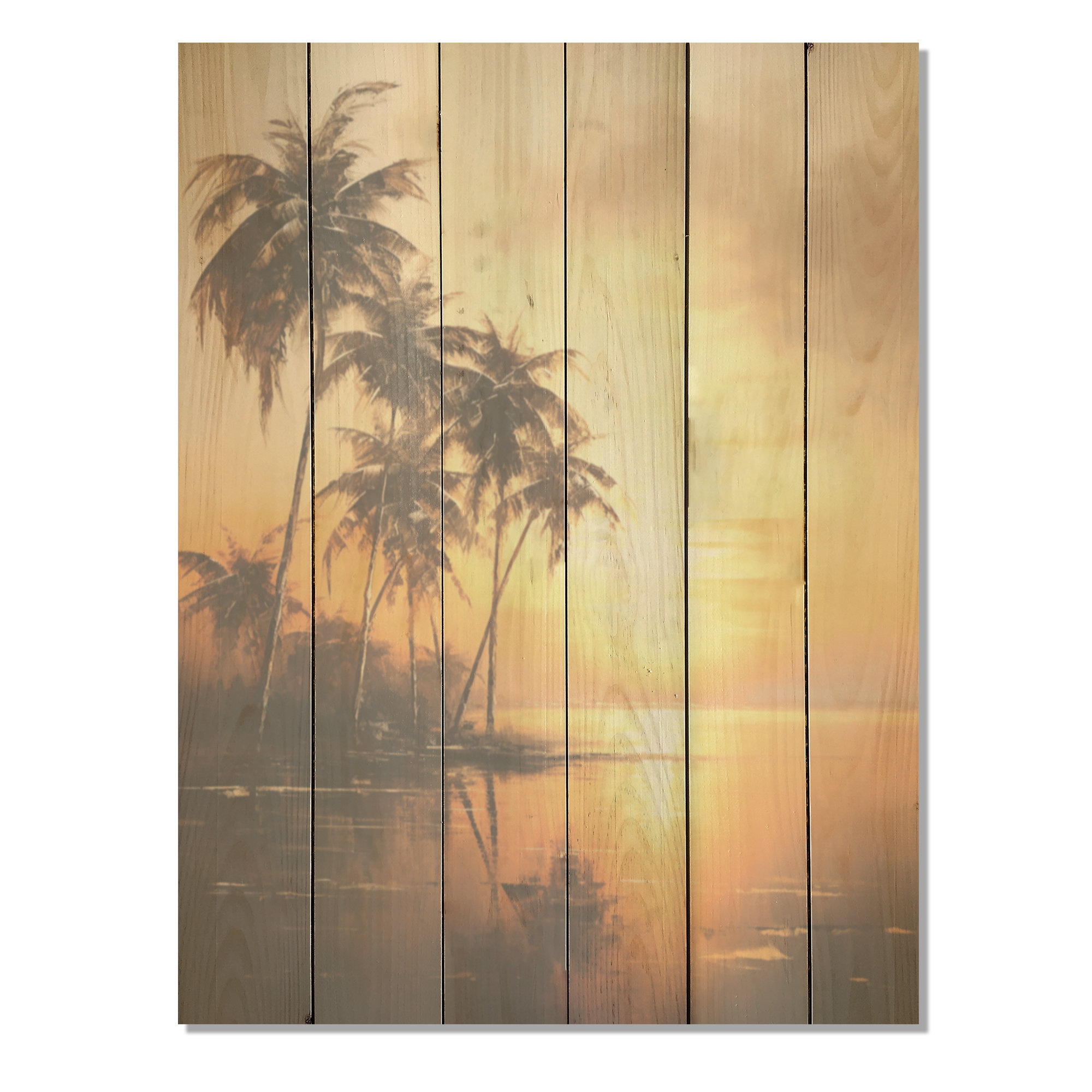 Bay Isle Home™ Palm Tree Tropical Getaway Sunset Bronze Beach I - Palms ...