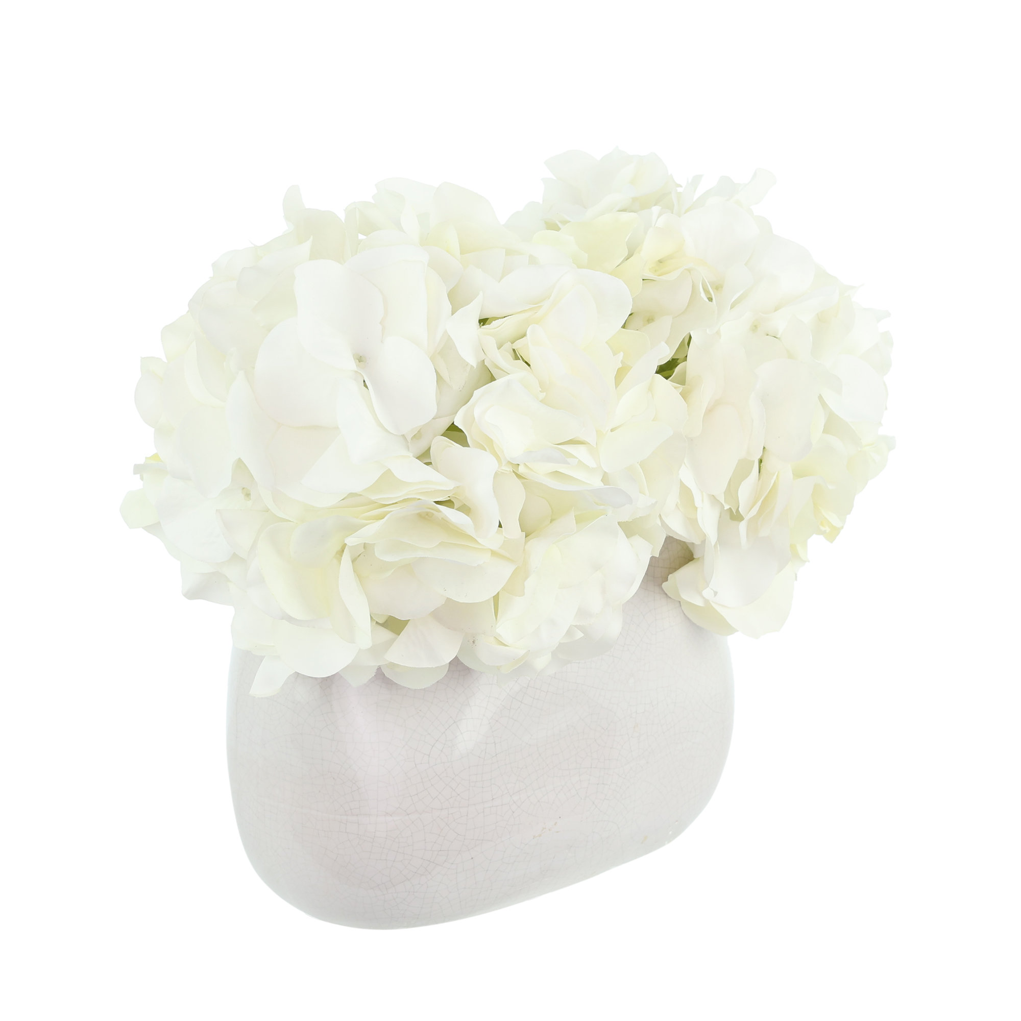 Creative Displays, Inc. Hydrangeas Arranged in Ceramic Vase | Perigold