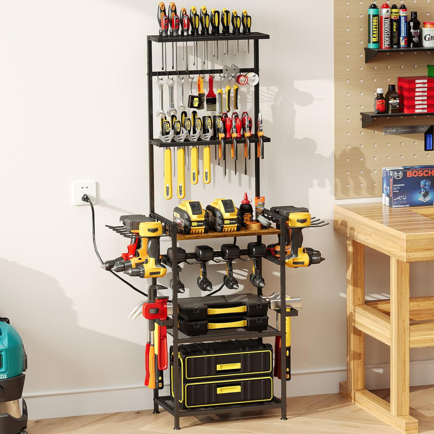 WFX Utility™ Floor Electric Tool Storage Organizer With Charging ...