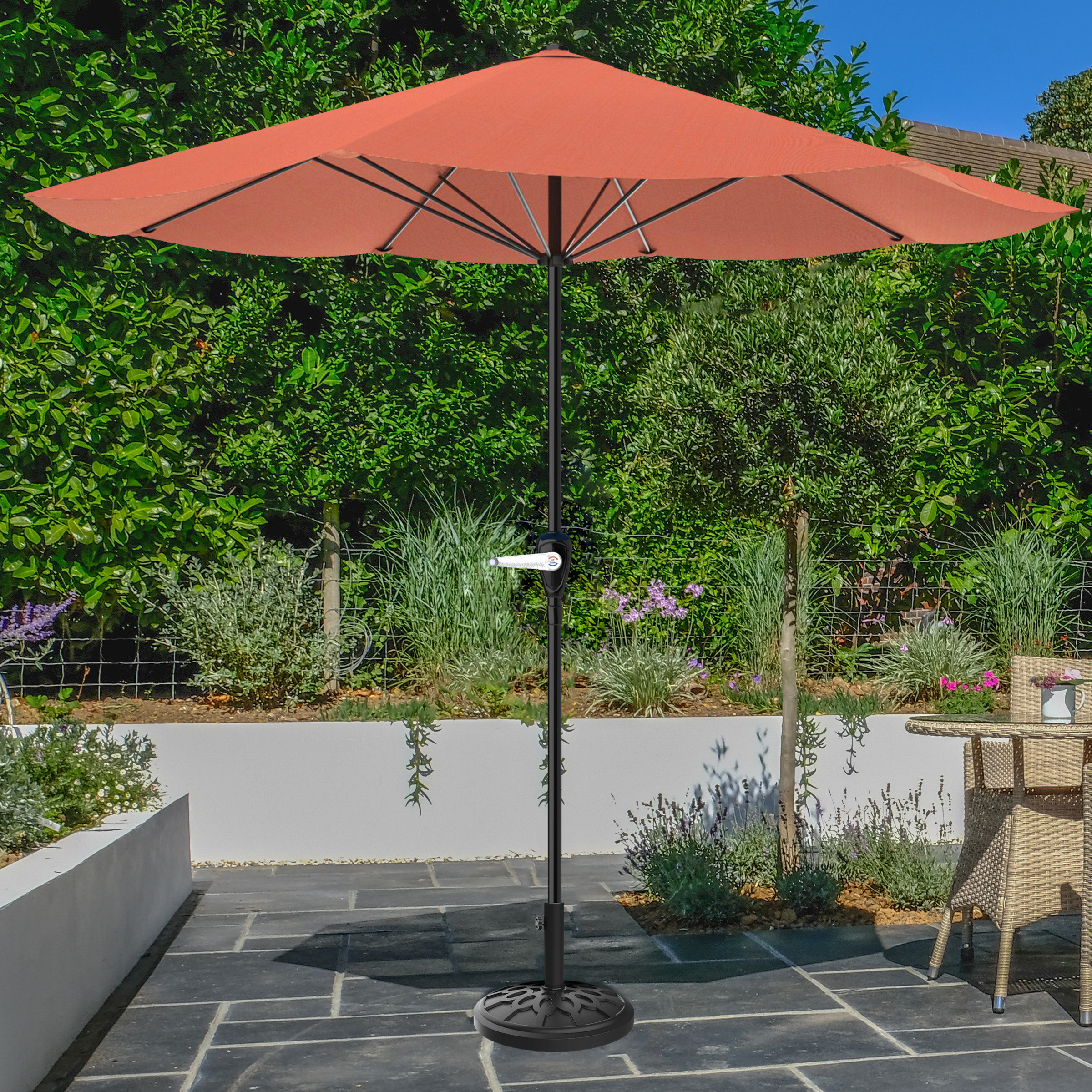 Freeport Park® Giusti Patio Umbrella - 9' Easy Crank Sun Shade with ...