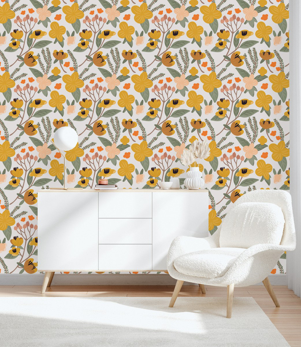 Red Barrel Studio® Floral Wallpaper Panel | Wayfair