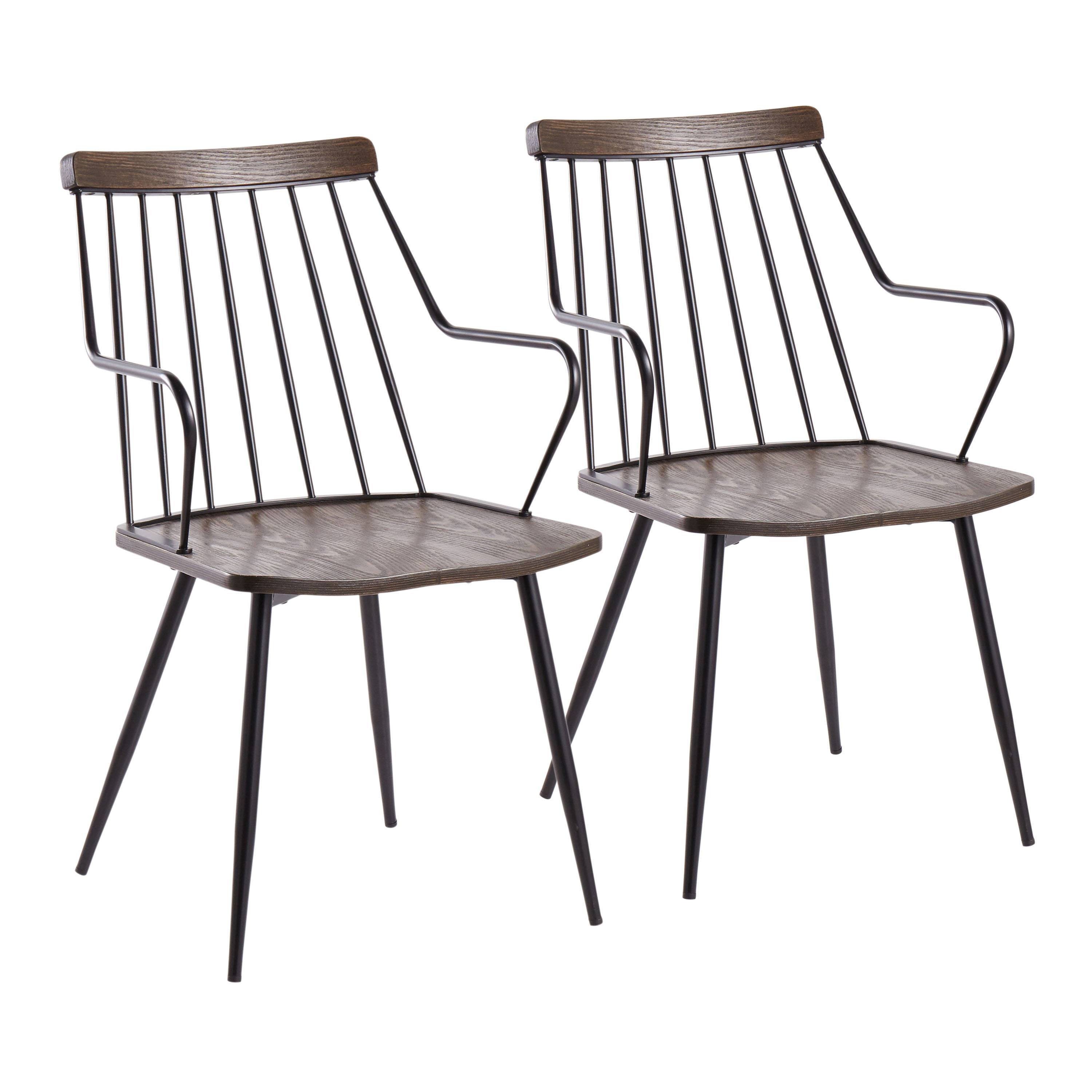 17 Stories Slat Back Arm Chair | Wayfair