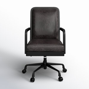 Brown Genuine Leather Office Chairs You'll Love | Wayfair