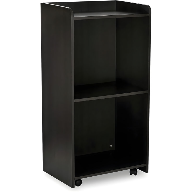 caimen Mobile Rolling Podium Stand With Storage Shelf, Portable Lectern ...
