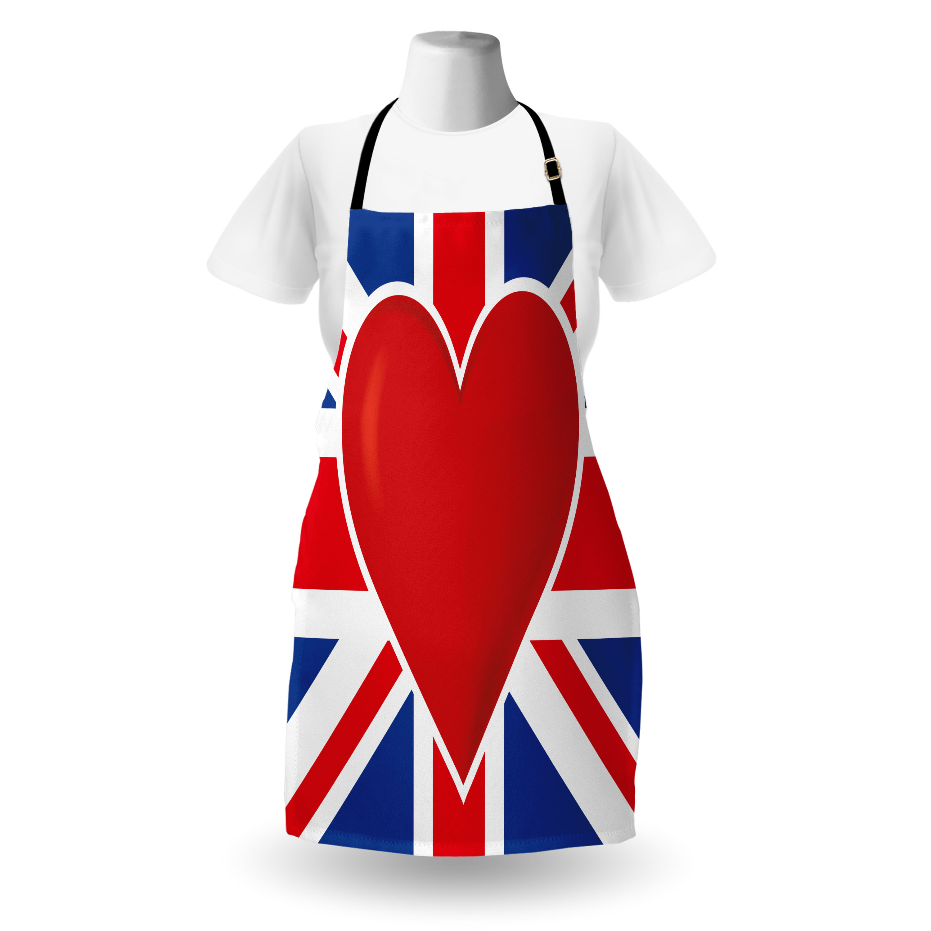 East Urban Home Union Jack Apron, Cooking Gardening, Adult Size, Royal ...