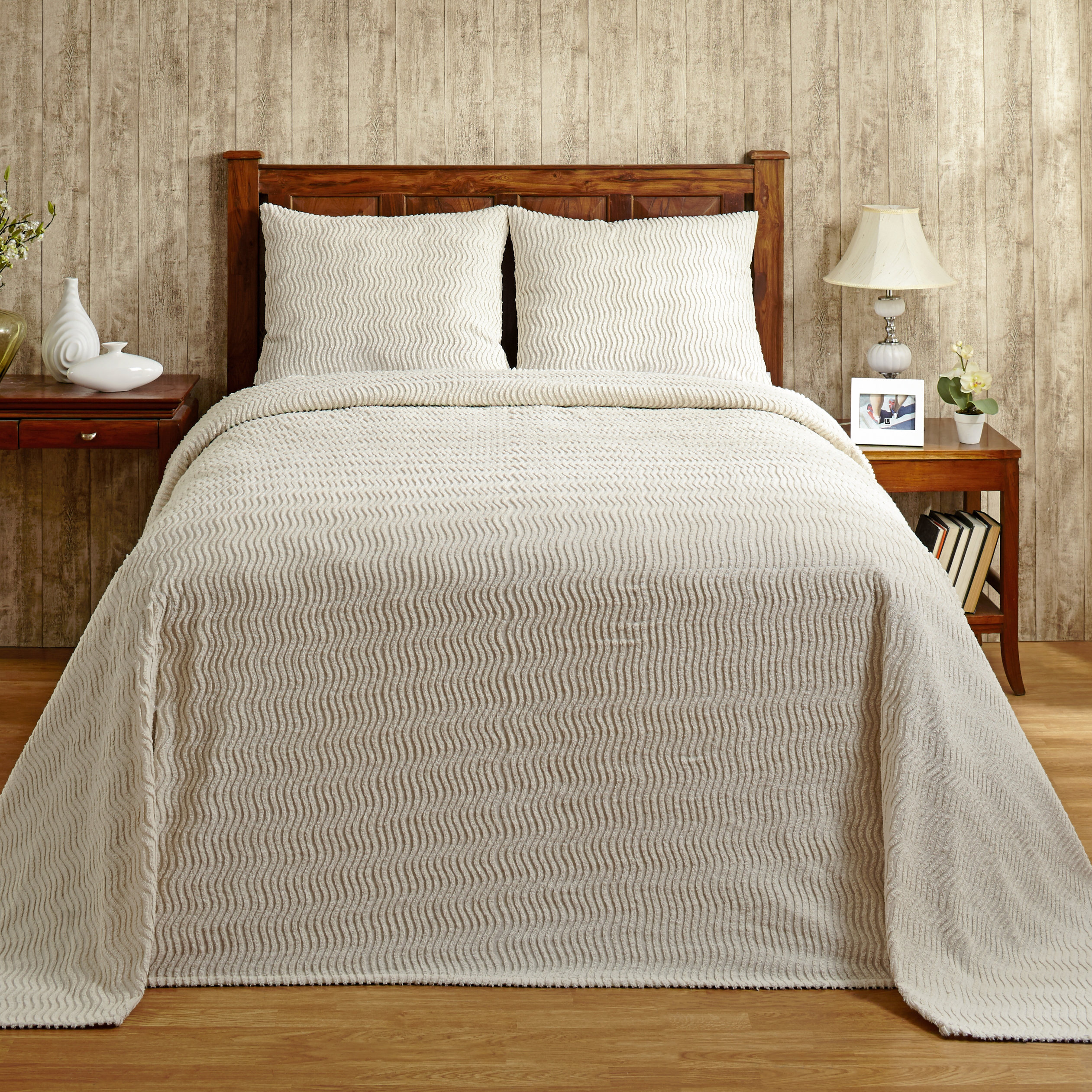 Better Trends Natick 100% Cotton Wave Pattern Tufted Machine Washable ...