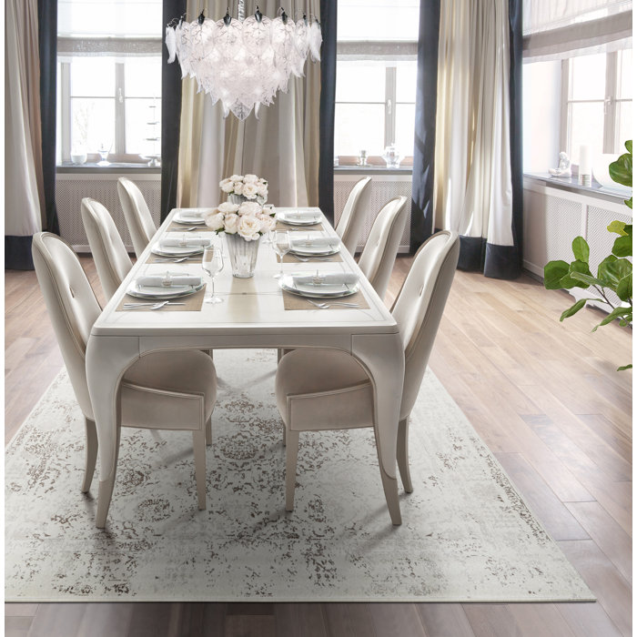 Michael Amini London Place 7-piece Dining Room Set - Creamy Pearl | Wayfair