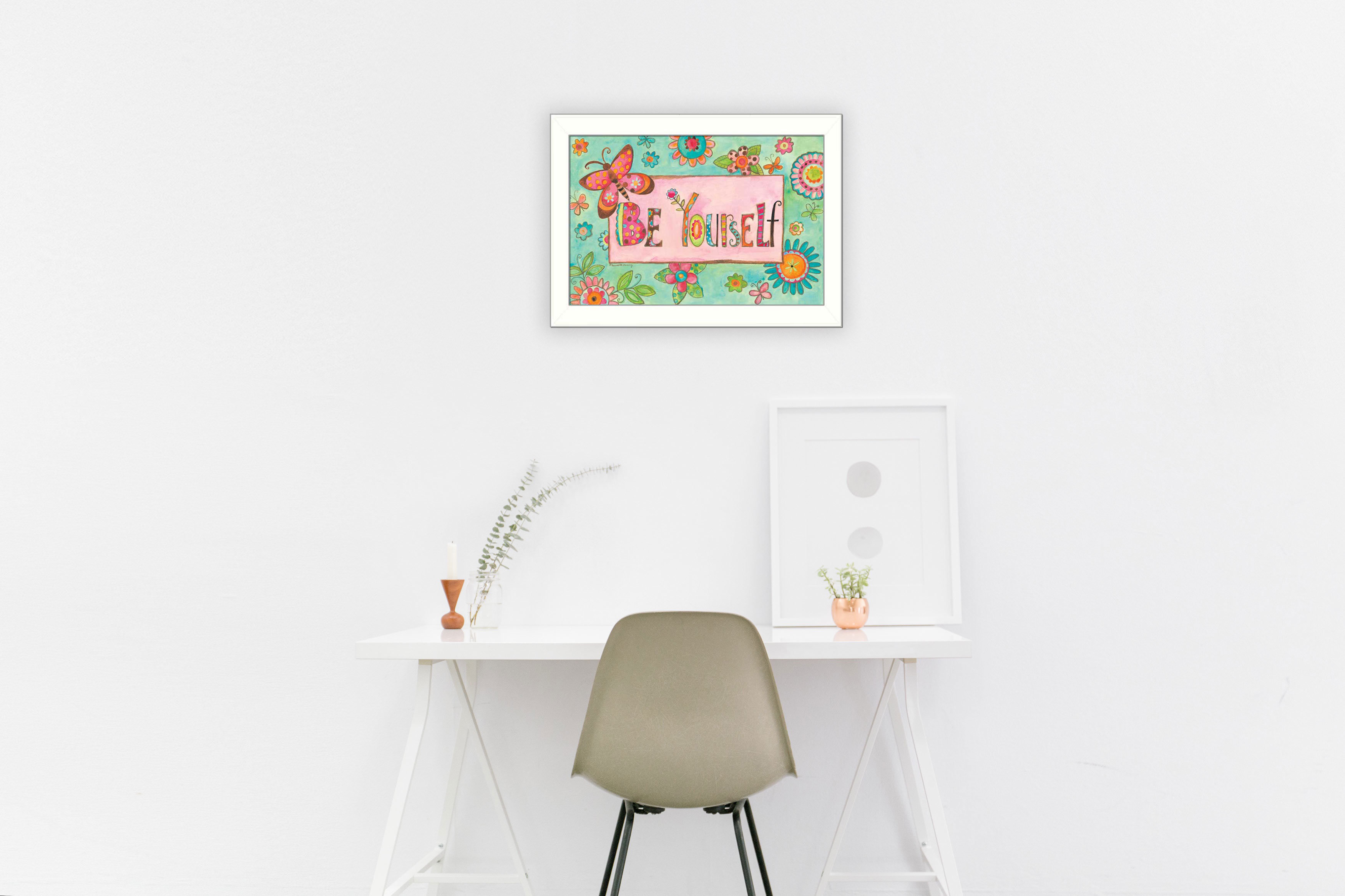 Trendy Decor 4U 'Be Yourself' - Picture Frame Print on Paper | Wayfair