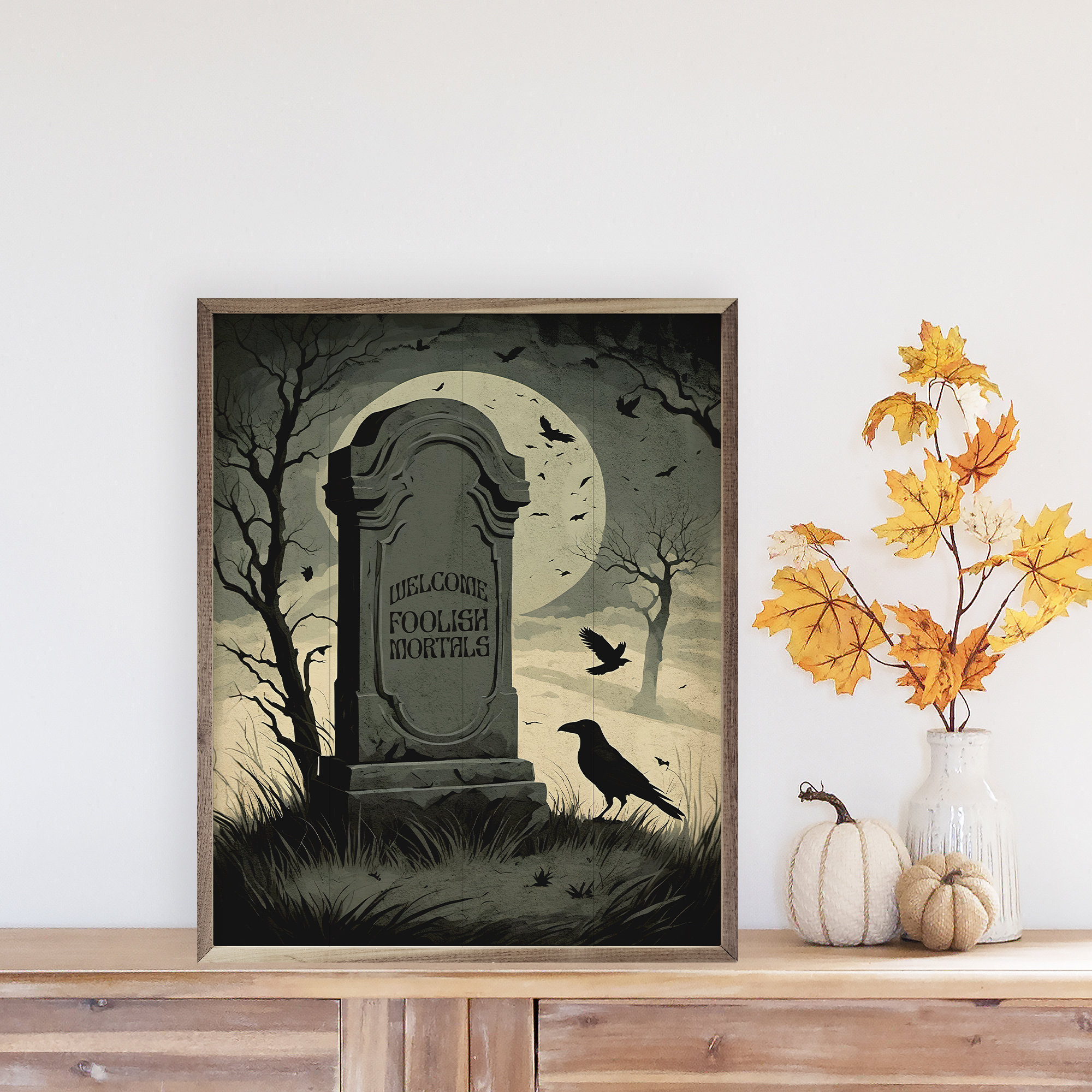 Red Barrel Studio® " Welcome Foolish Mortals " on Wood | Wayfair
