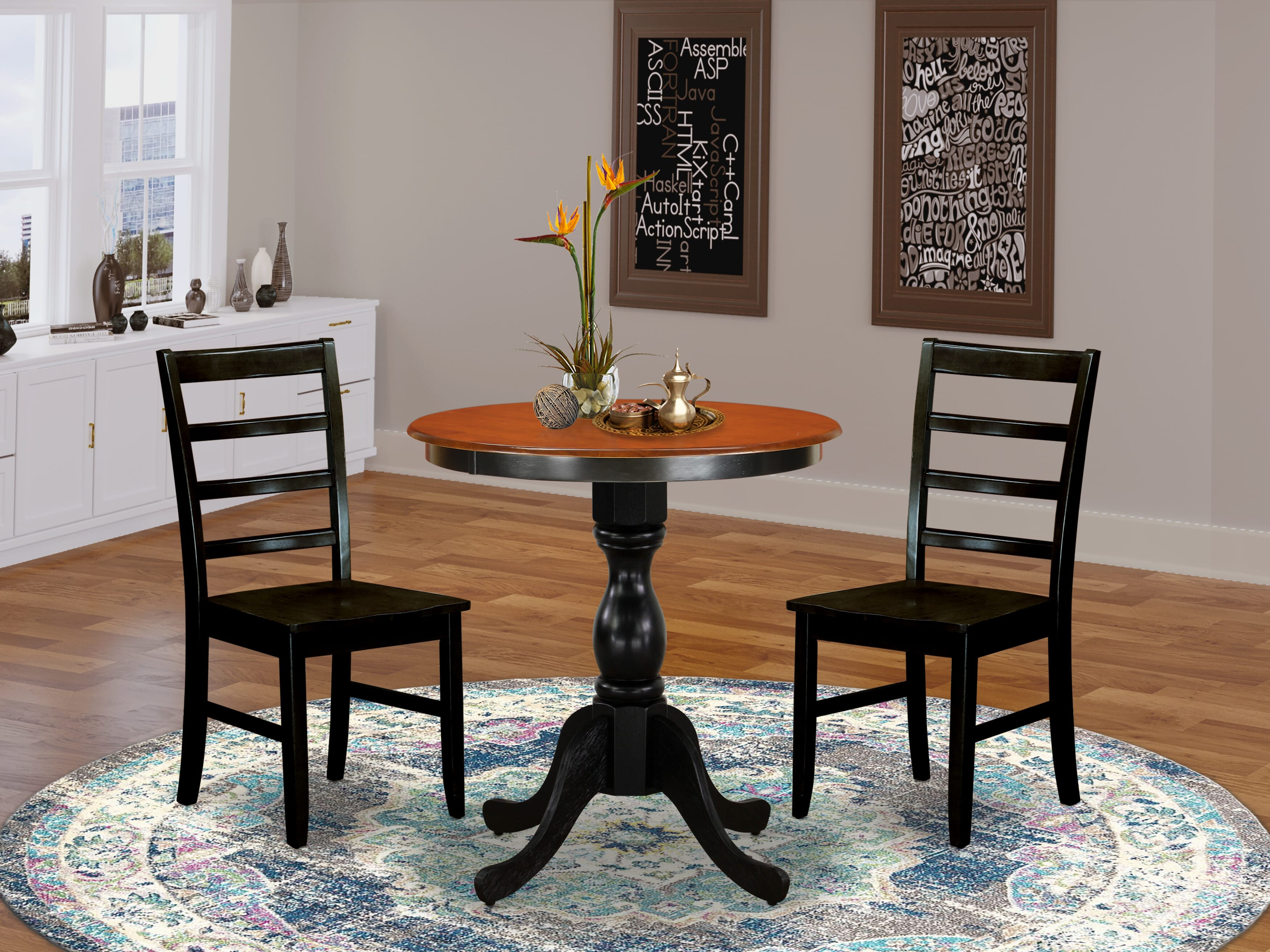 Alcott Hill® Adelo 2 - Person Solid Wood Breakfast Nook Dining Set ...