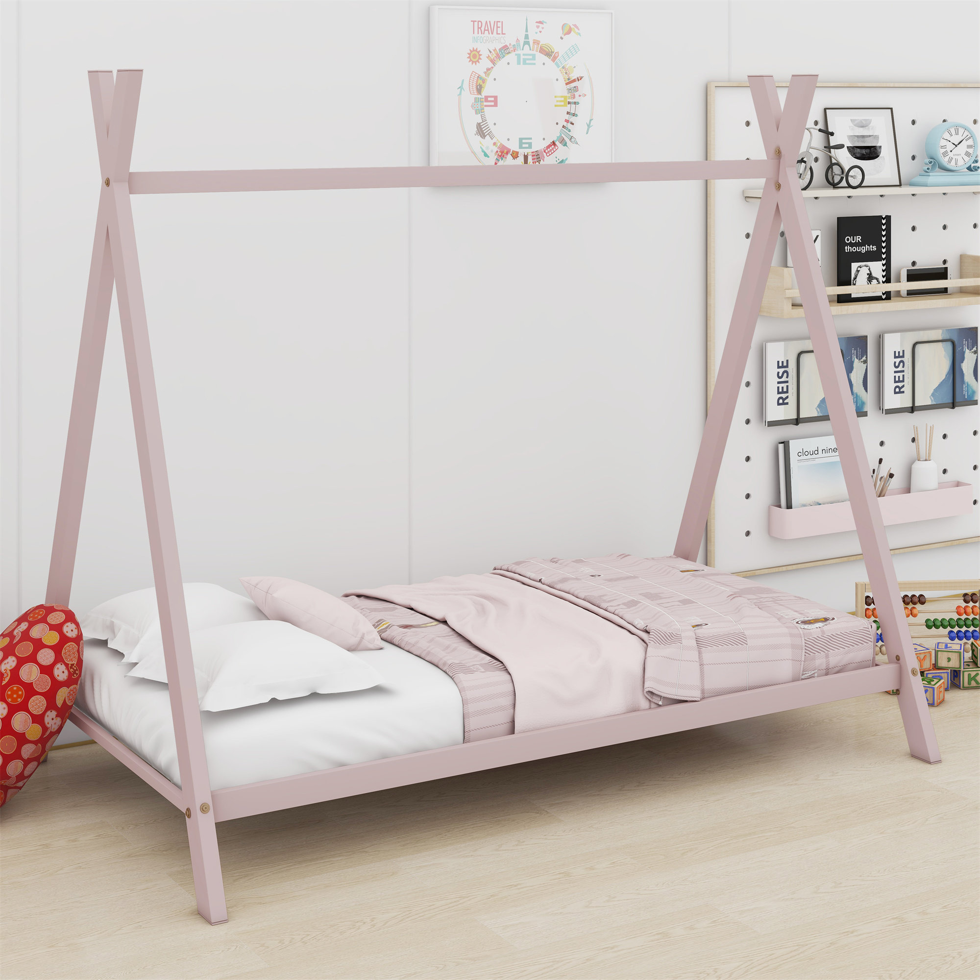 Isabelle & Max™ House Bed Tent Bed Frame, Floor Play House Bed With ...