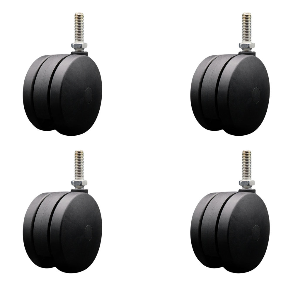 Service Caster 4 Inch Extra Large Heavy Duty Twin Wheel Caster 1/2 ...