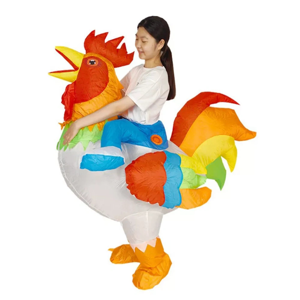 The Holiday Aisle® Inflatable Chicken Costume Adult Halloween Rooster ...