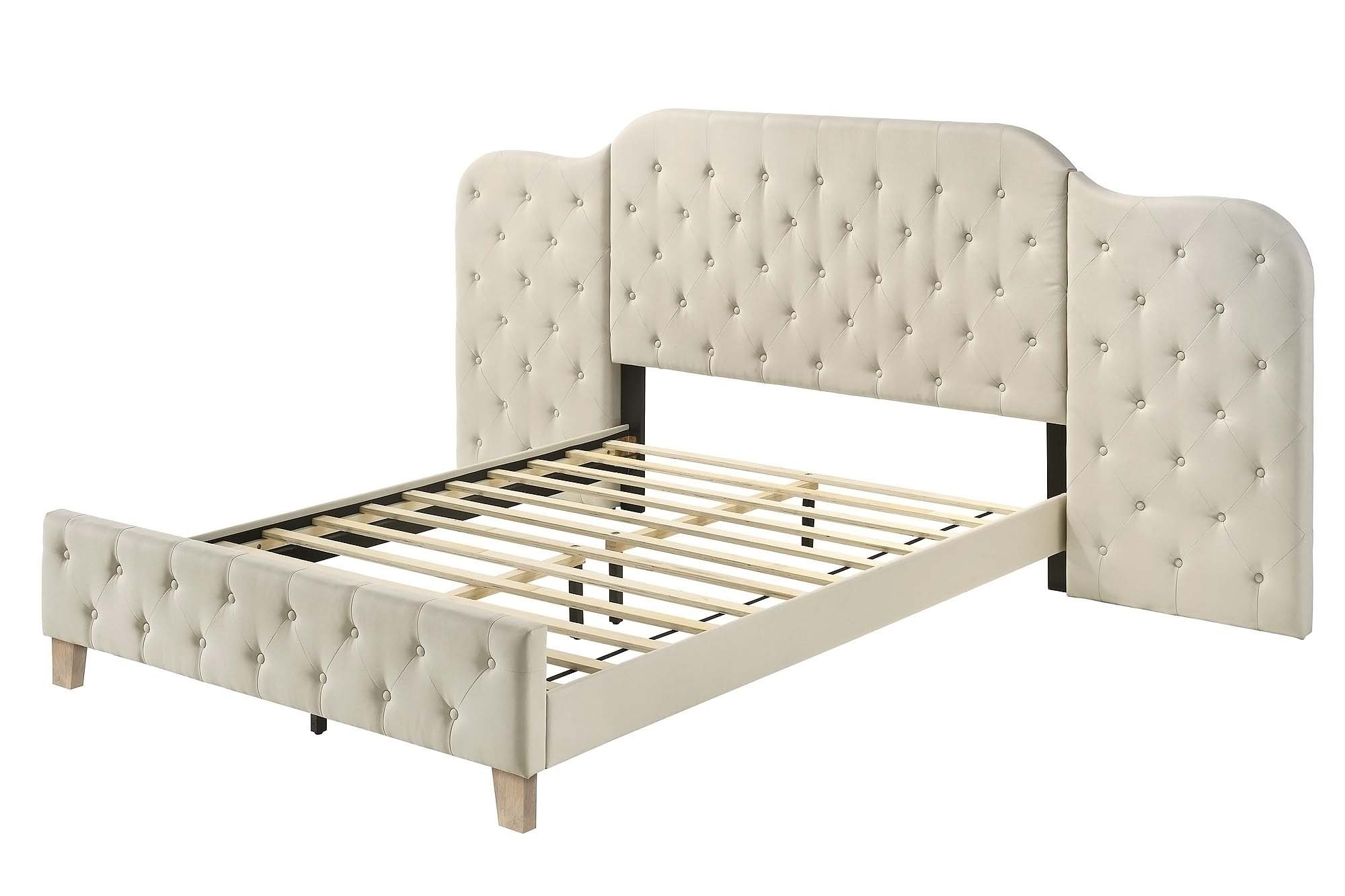 Lark Manor Charming Rustic Bed with Plush Padding and Oversized ...