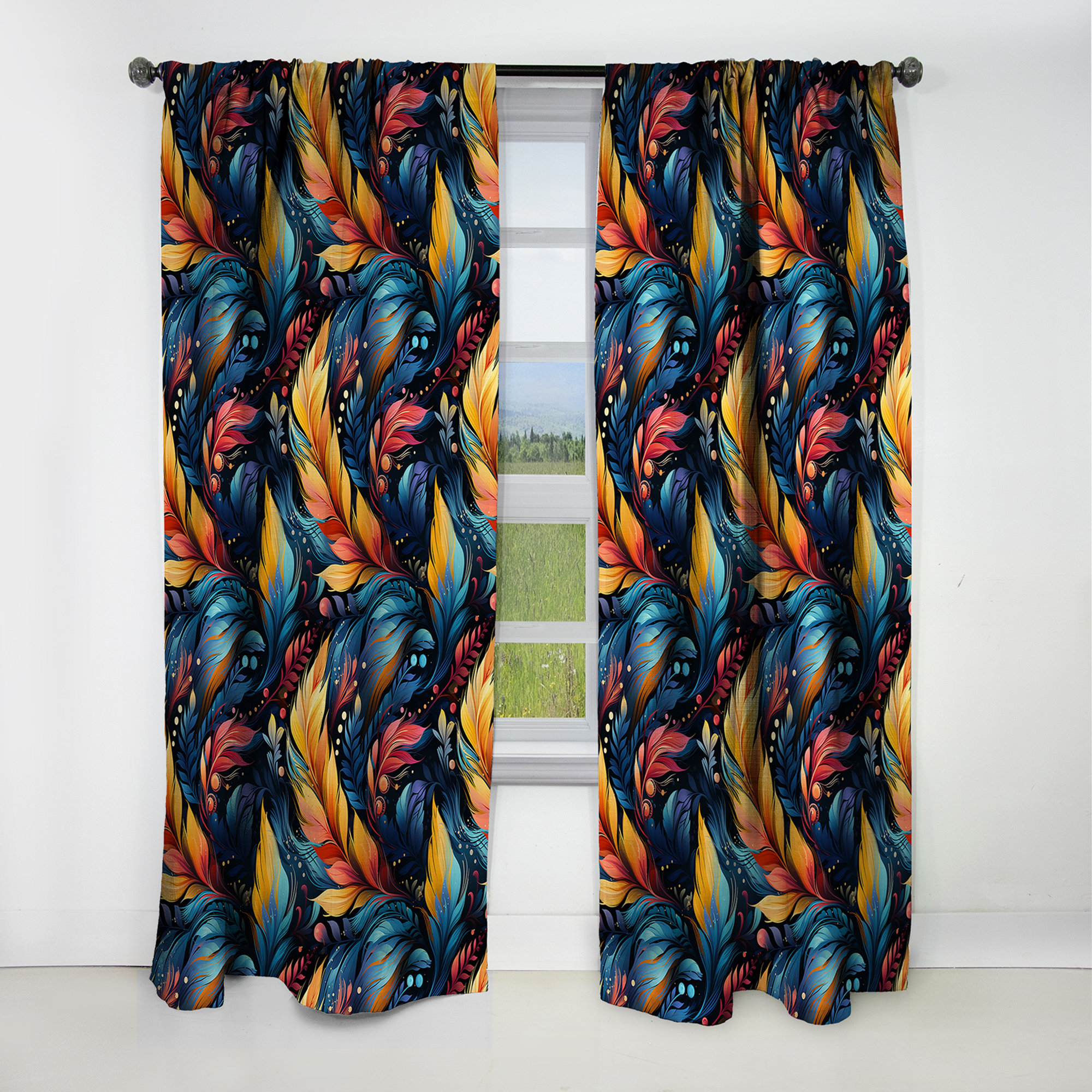 Design Art Artistic Gypsy Boho Pattern - Abstract Boho Curtain ...