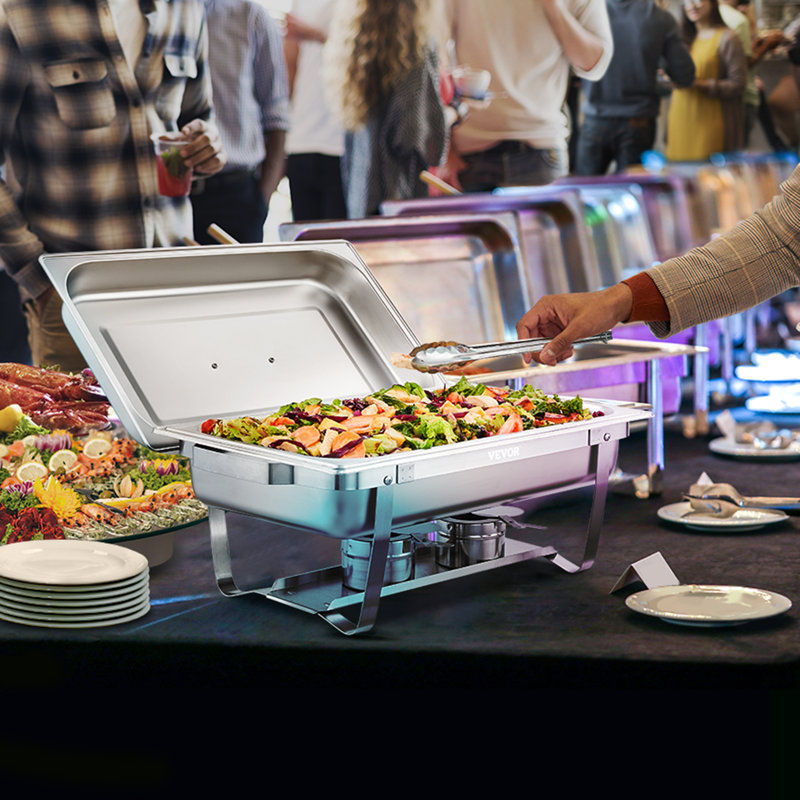 The Party Aisle™ 8 Qt. Stainless Steel Rectangle Chafing Dishes ...