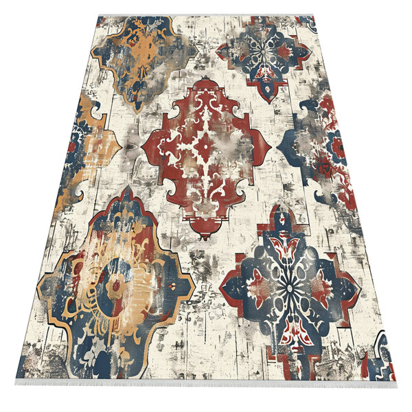 Langley Street Ebenezer Patchwork Machine Printed Machine Woven Area ...