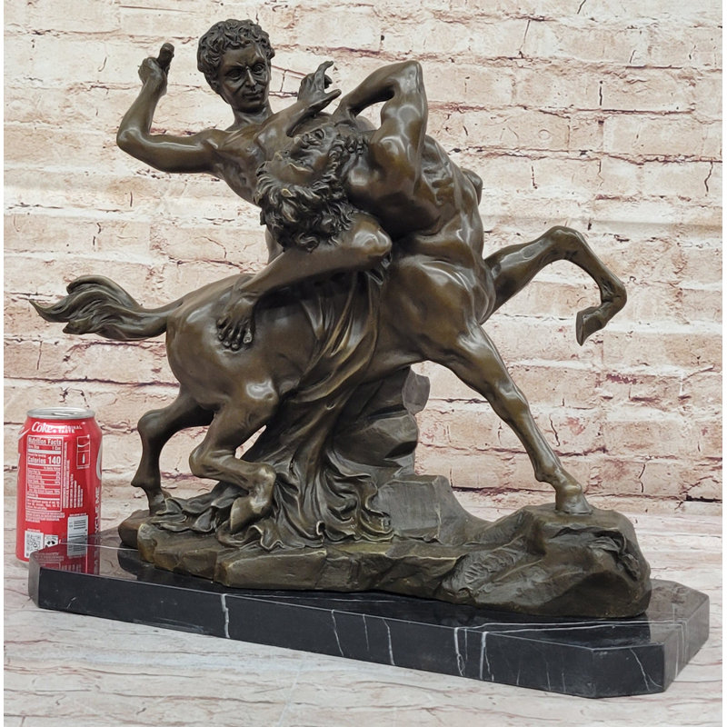 Bronzhaus Theseus Slaying The Centaur Bronze Sculpture Statue Greek ...