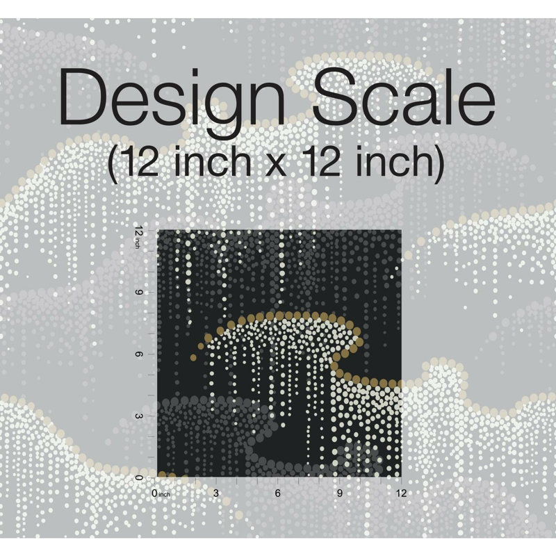 York Wallcoverings Moonlight Pearls Abstract Double Roll & Reviews ...