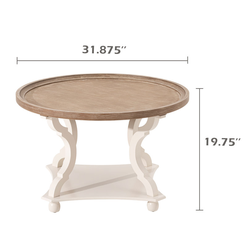 Ophelia & Co. Plaisance Rustic Farmhouse Cottage Core Coffee Table ...