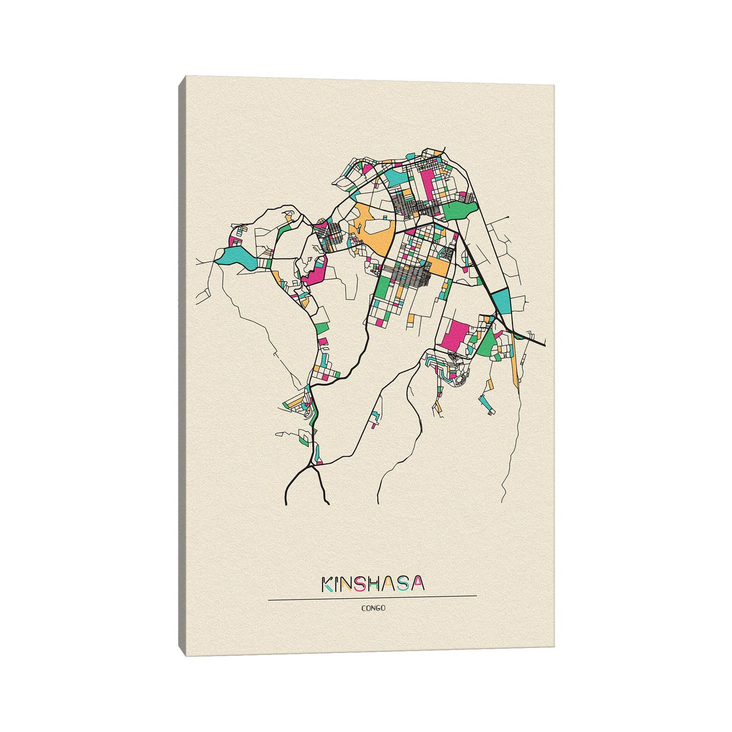 Happy Larry Kinshasa, DR Congo Map | Wayfair.co.uk