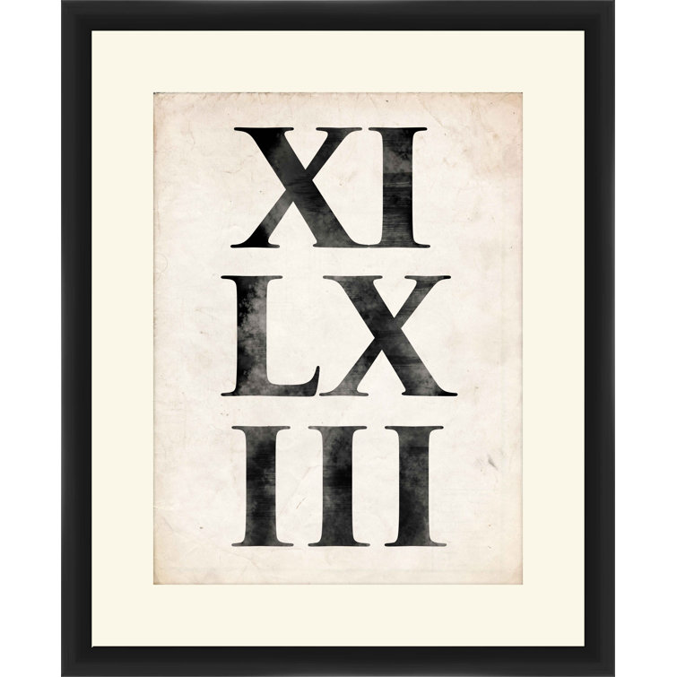 PTM Roman Numerals Framed On Paper Print - Wayfair Canada