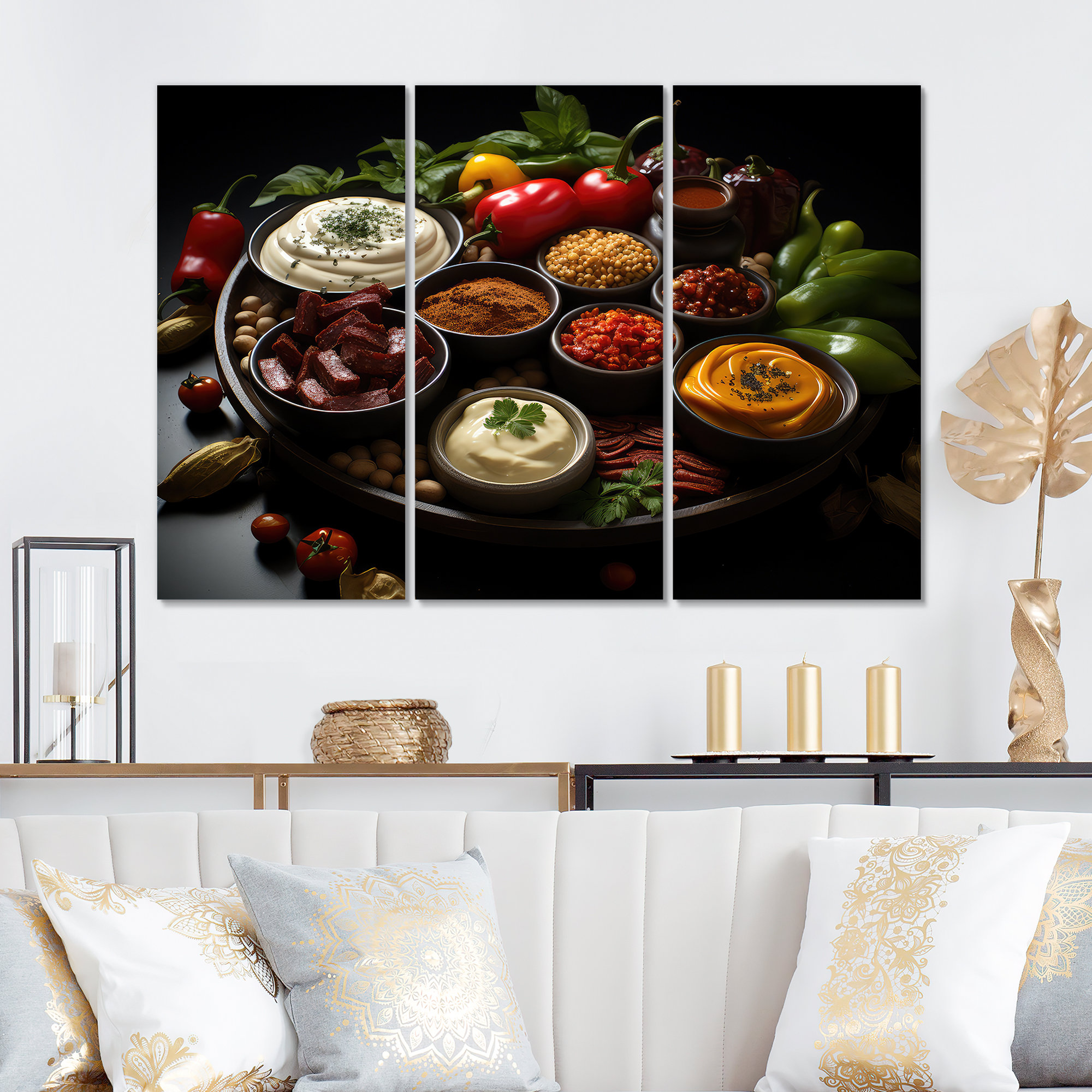 Design Art Condiments Food Photography - Food & Beverage Metal Wall ...