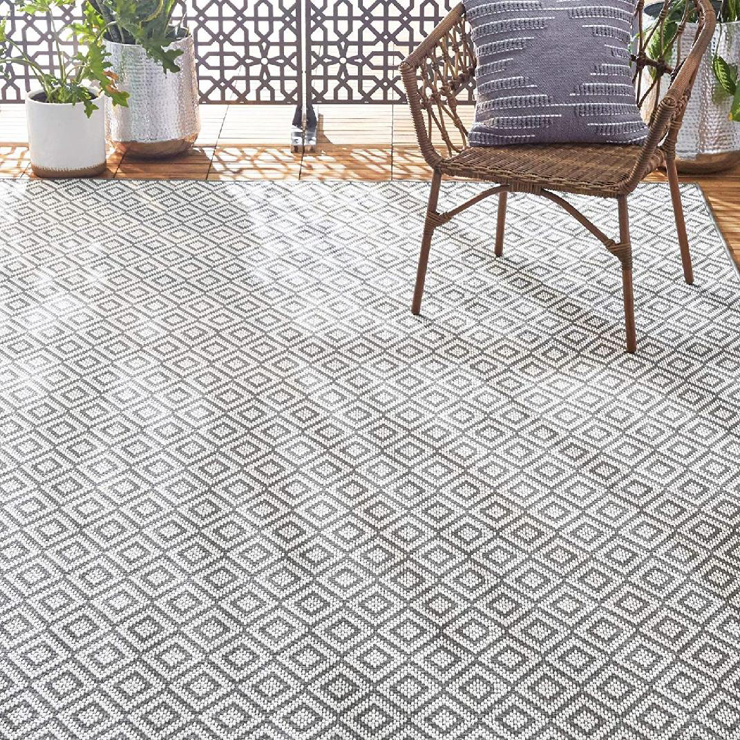 Foundry Select Isahi Grey-Cream Indoor/Outdoor Rug - Wayfair Canada