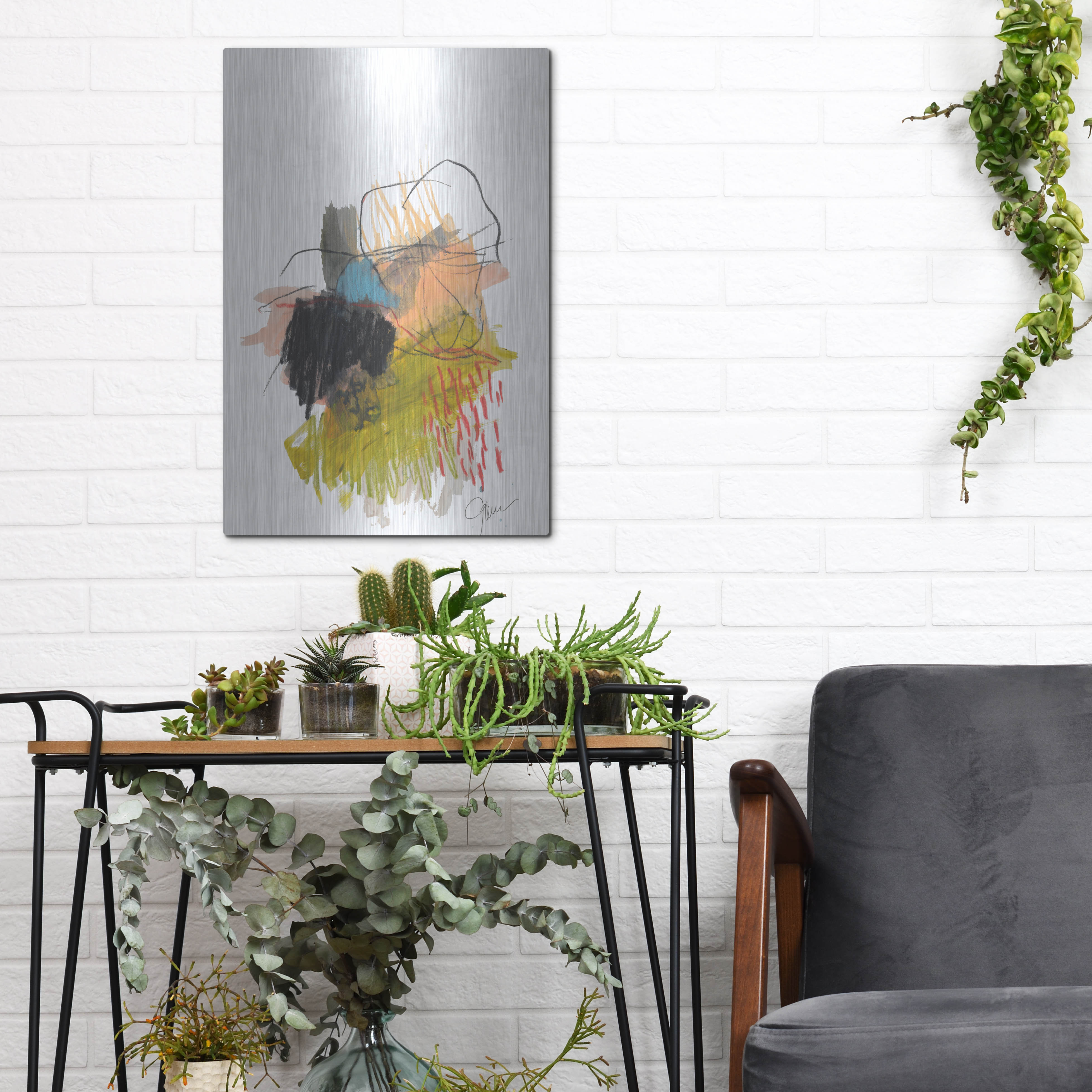 Ivy Bronx 'Abstract Landscape No. 30' by Jan Weiss Metal Wall Art | Wayfair