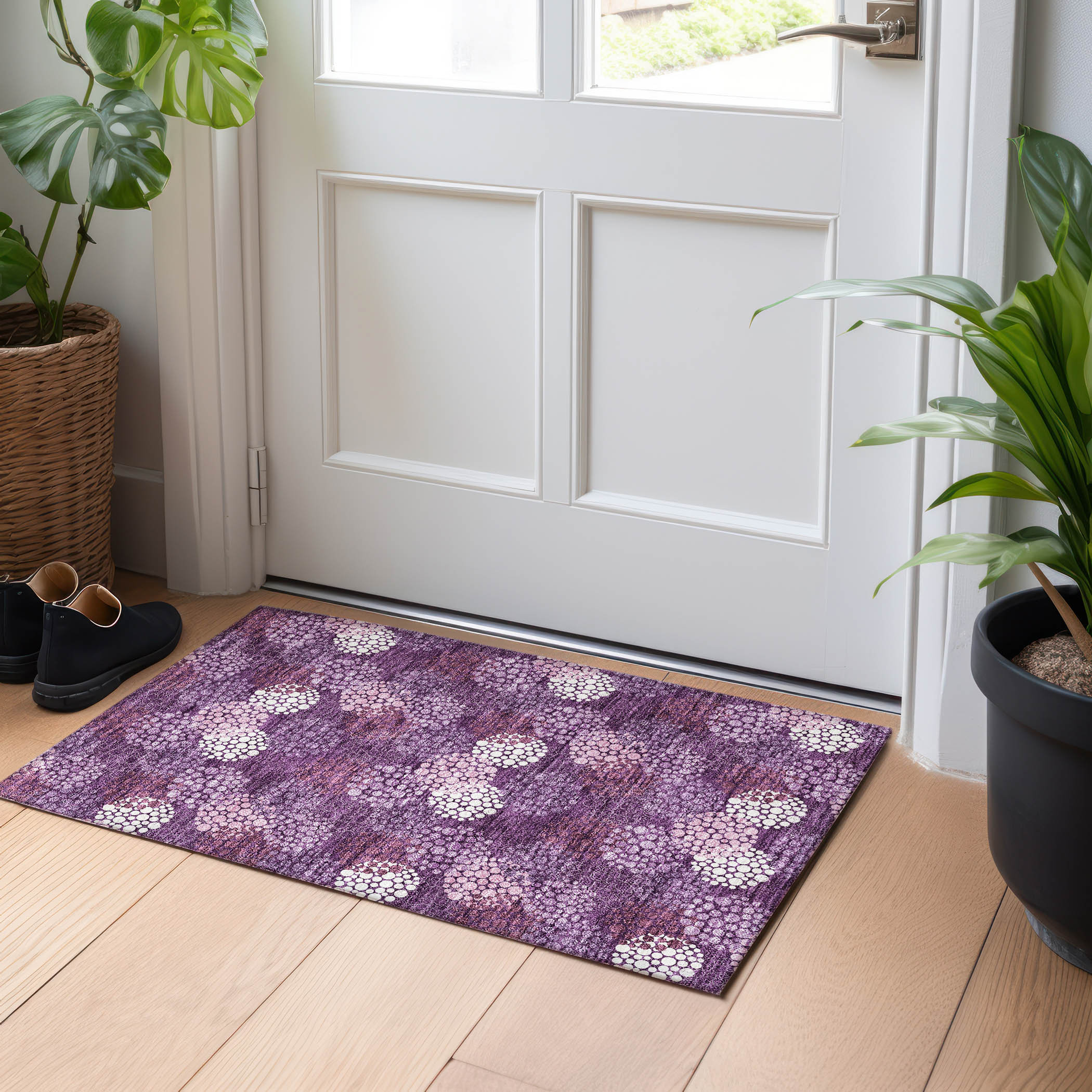 Langley Street Machine Washable Indoor/Outdoor Maliana ACN908 Eggplant - Wayfair Canada