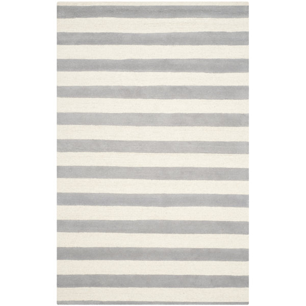 Breakwater Bay Erol Hand Tufted Wool Striped Rug & Reviews | Wayfair
