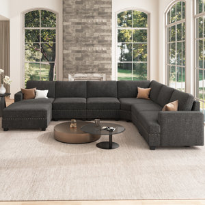 Wade Logan Anureet Modular Sectional with Storage Ottoman & Reviews ...