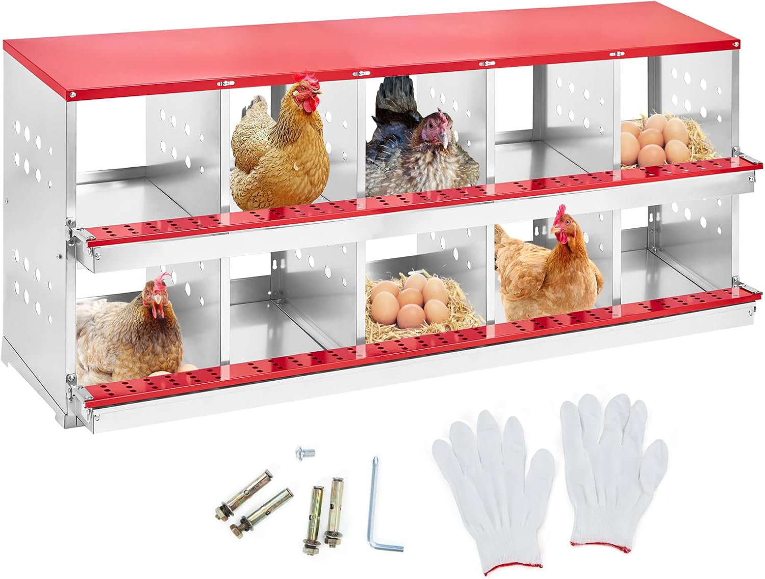 Archie & Oscar™ Chicken Nesting Box, 10 Compartment Nesting Box, Easy ...