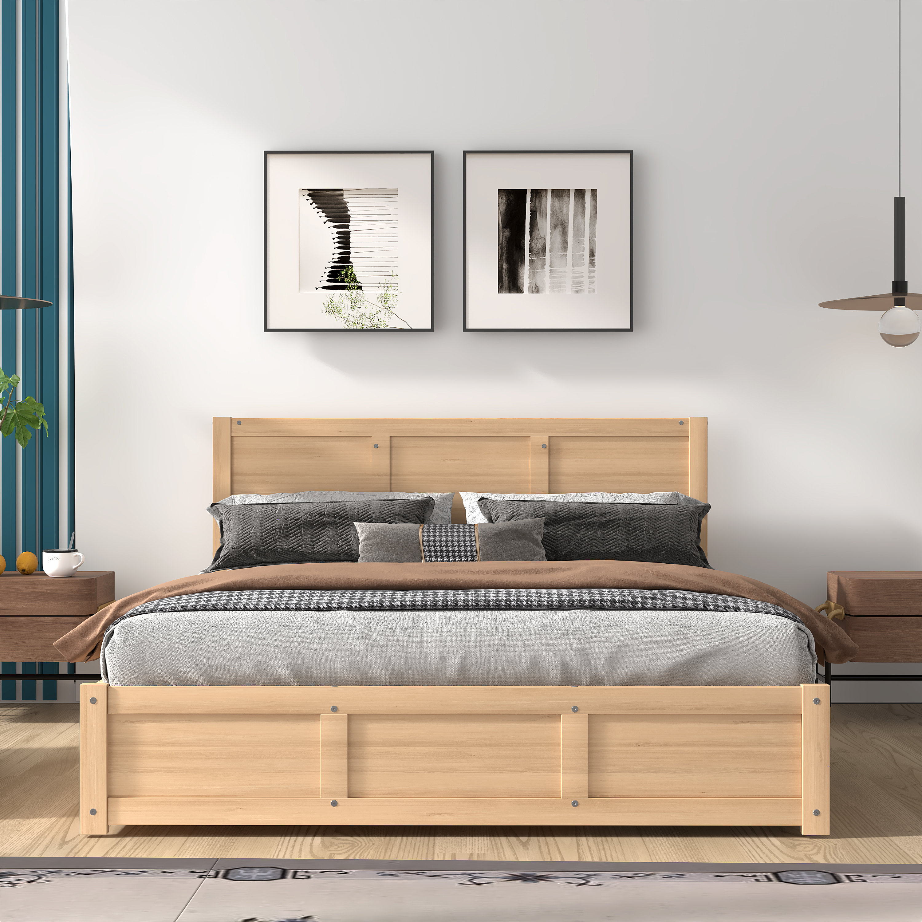Winston Porter Lit plateforme avec rangement Kamenko - Wayfair Canada