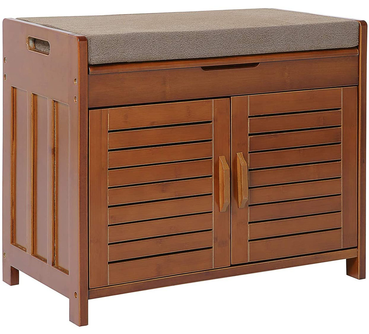 Loon Peak® 6 Pair Shoe Storage Bench Detachable Cushion Cabinet ...