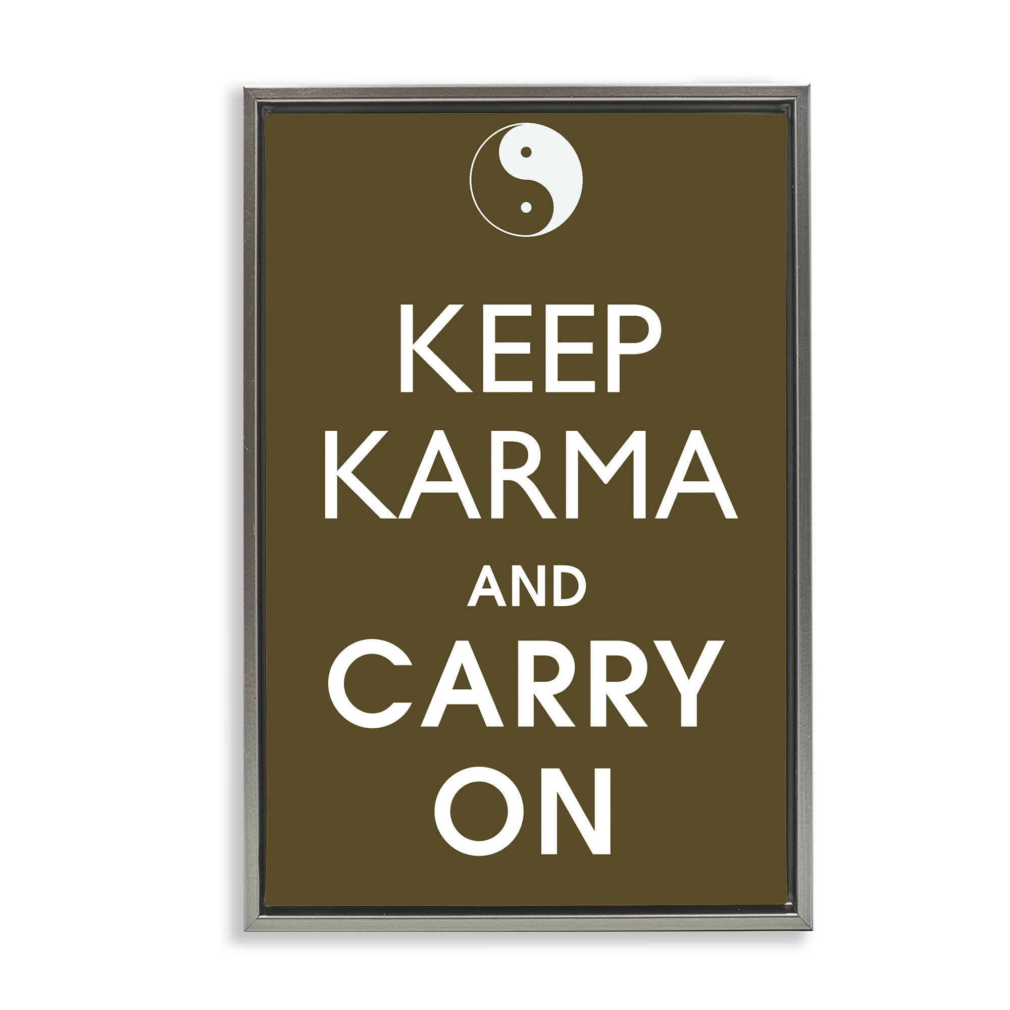 Latitude Run® Keep Karma & Carry On Framed Floater Canvas Wall Art ...
