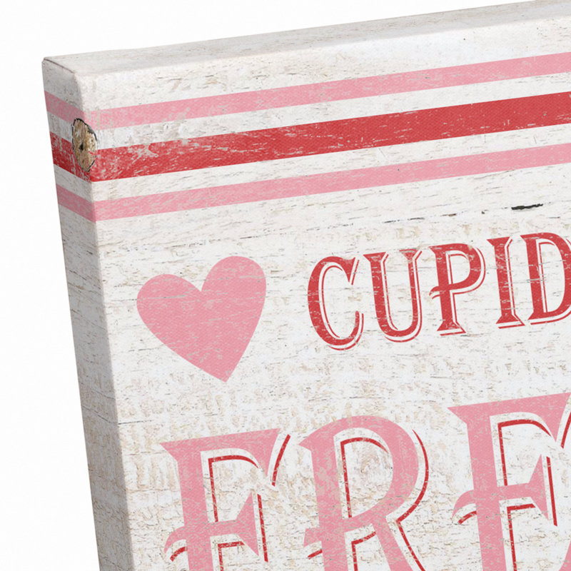 The Holiday Aisle® Cupid Kissing Booth Print On Canvas | Wayfair